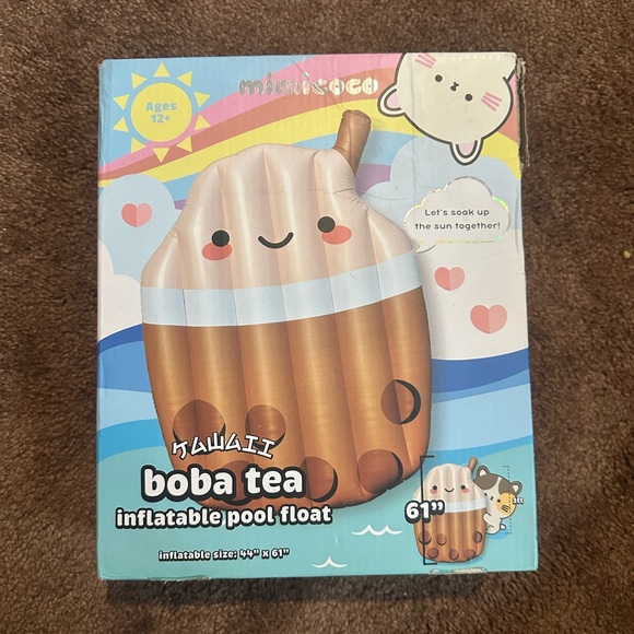 MIMI & COCO | Other | Mimicoco Boba Tea Inflatable Pool Float Brown And ...